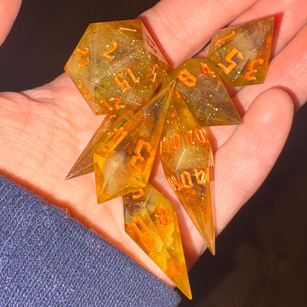 Enervation Dice Set / Sharp Edge Dice / Dice for Dungeons and Dragons ...