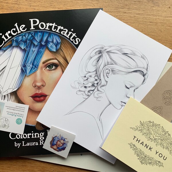 Coloring Portrait Practice Pack - Face Elements Pages From Circle ...