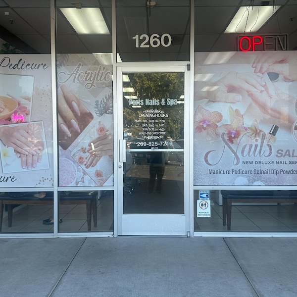 Salon 72 Perforated Mesh One Way Vision Window Vinyl See-through Sign ...