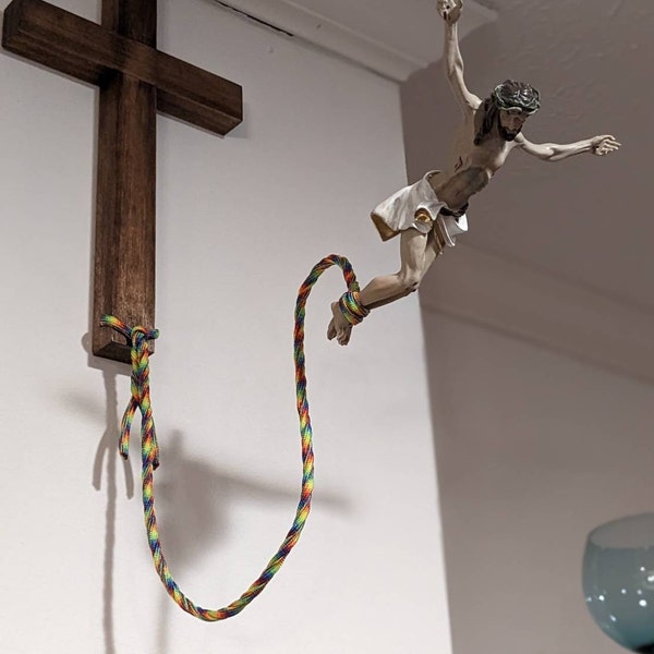 The Original Bunjesus - Bungee Jumping Jesus - Etsy