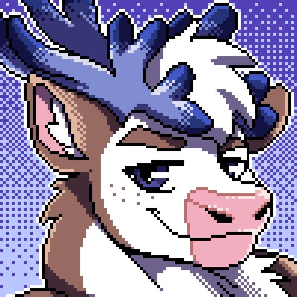 Animated Furry Pixel Art Commission Headshot Icon - Blinking ...