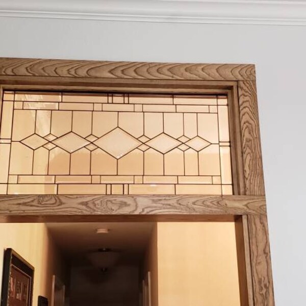 Clear Beveled Stained Glass Window Panel-made to Order 20.5x12.5 - Etsy