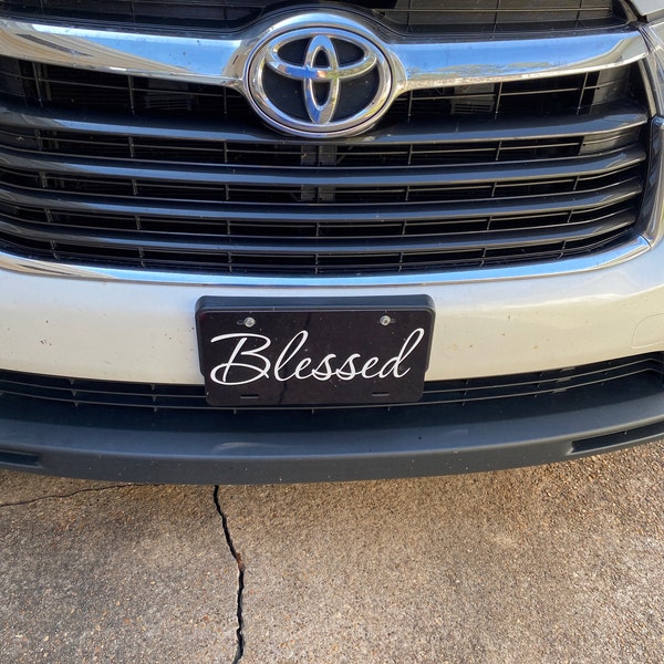 Blessed Car Tag Front License Plate Christian Religious, Art License ...
