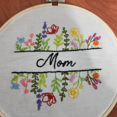 Highland Cow Hand Embroidery Pattern Floral Cow Printable Embroidery ...