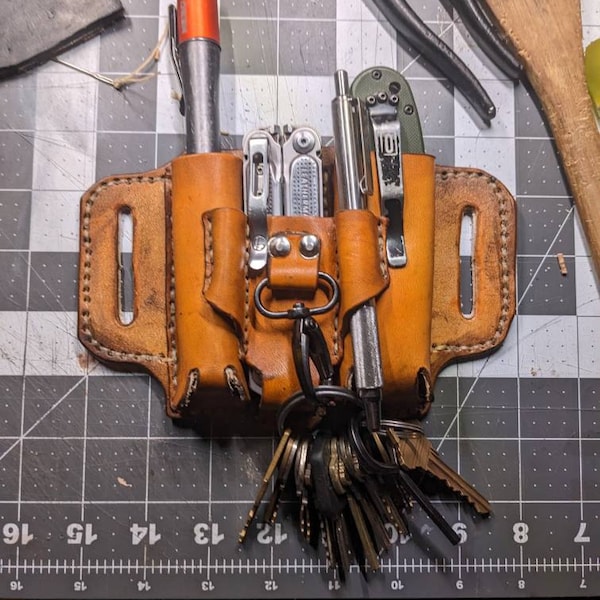 PDF & DXF Leather EDC Puch Belt Case Pattern - Hip Bag Pattern ...