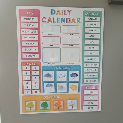 Child Calendar Printable Montessori Preschool Classroom Educational ...