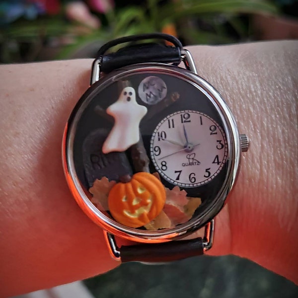 Spooky Halloween Watch With or Without Bats, Glow-in-the-dark Pumpkin ...