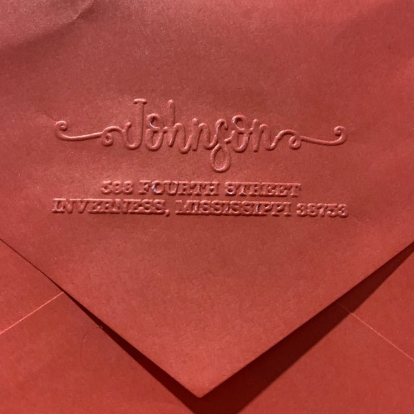 Personalized Name and Address Seal Embosser Handheld Wedding Invitation ...