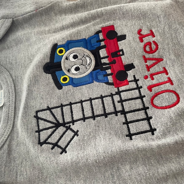 Personalized Thomas the Train Birthday Shirt, Embroidered, Second ...