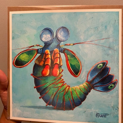 Alligator Print Mounted on Ready to Hang Painted Block - Etsy