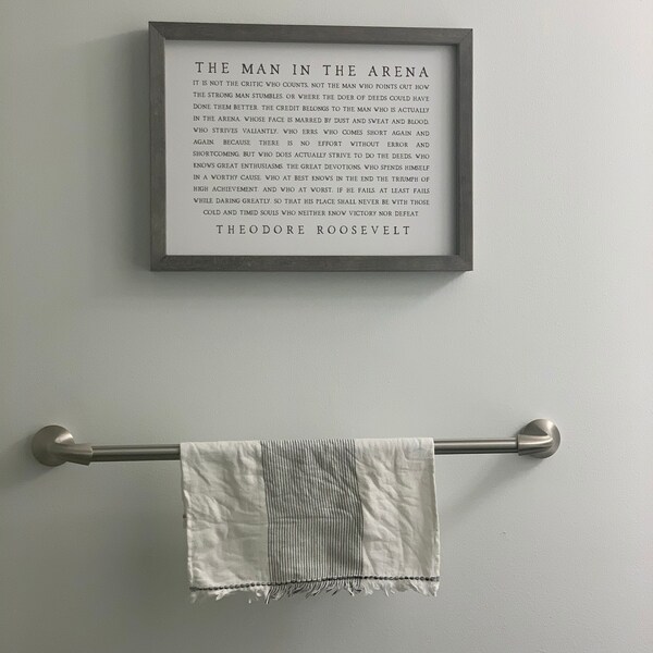 The Man in the Arena Sign - Etsy