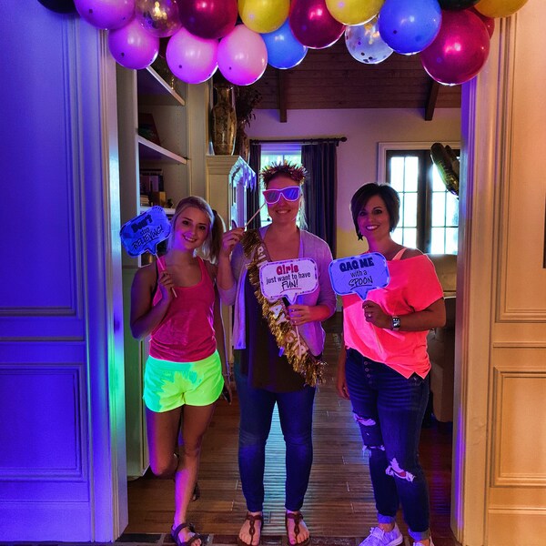 Editable Photo Booth Props, Custom Photo Booth Props, Printable Pink ...