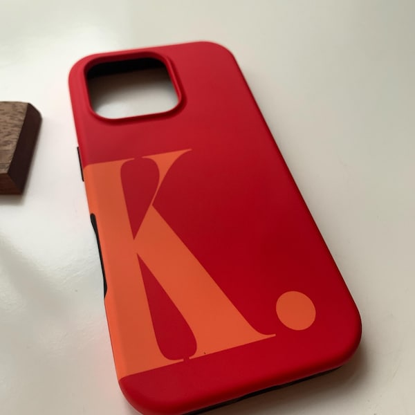 Personalised Large Initial Phone Case for iPhone 17 16 15 14 13 12 11 ...
