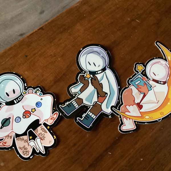 Cute Space Ghost Waterproof Sticker Set! V5 - Etsy