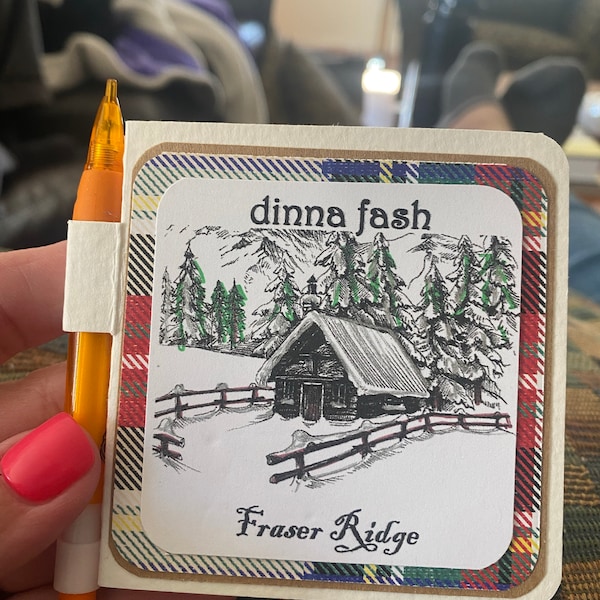 Outlander Sticky-note Holder With Pen - Etsy