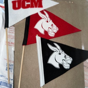 Custom Waving Hand Flag, Triangle Pennant Flag Party Favors, Solid ...