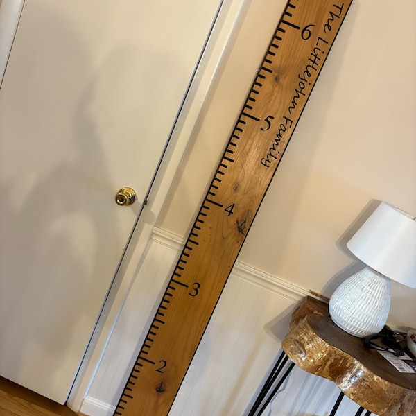 Engraved Growth Chart Family Ruler Hardwood Height Chart, Growth Ruler ...