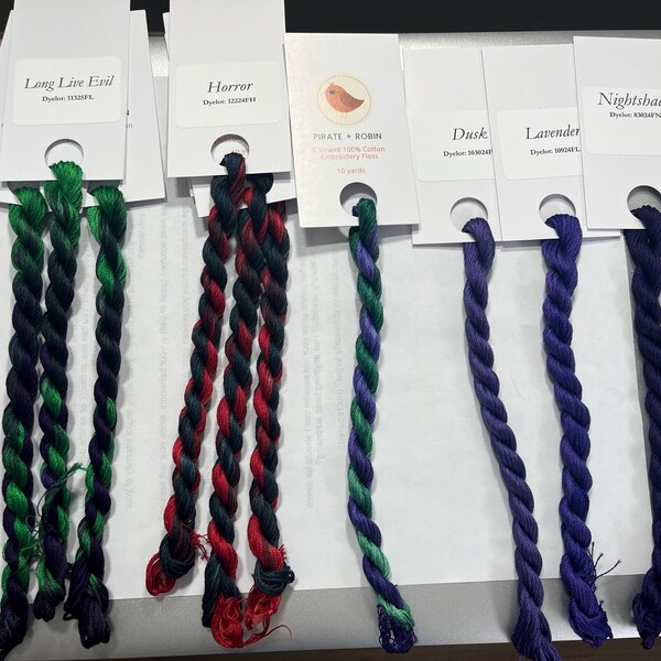 Scarlet | Hand Dyed, 6 Strand Embroidery Floss, Cross Stitch, Cotton ...