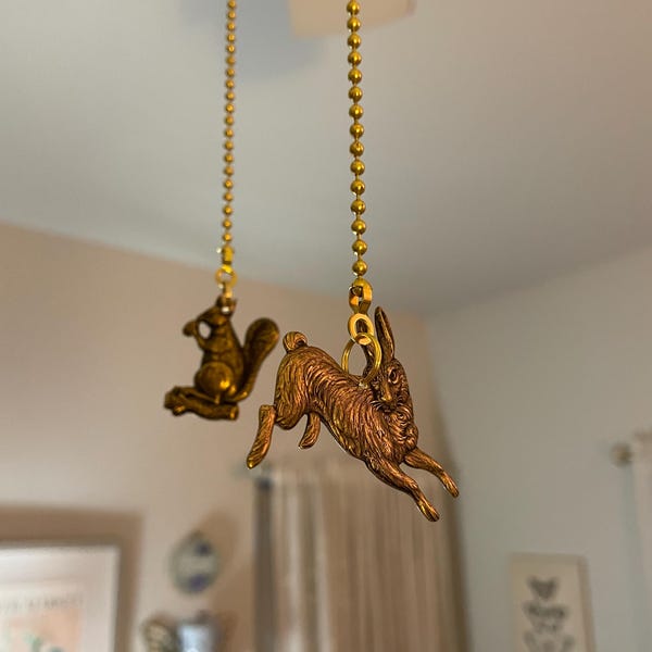 Brass Acorn Fan Pull Steampunk Ceiling Fan Pull Chain Antiqued Brass ...