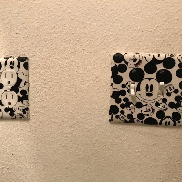 Smiling Mickey Mouse Light Switch Cover Outlet Cover Bedroom Bathroom ...