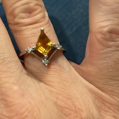 Natural Beautiful Golden Topaz Ring, 925 Sterling Silver Ring, Yellow ...