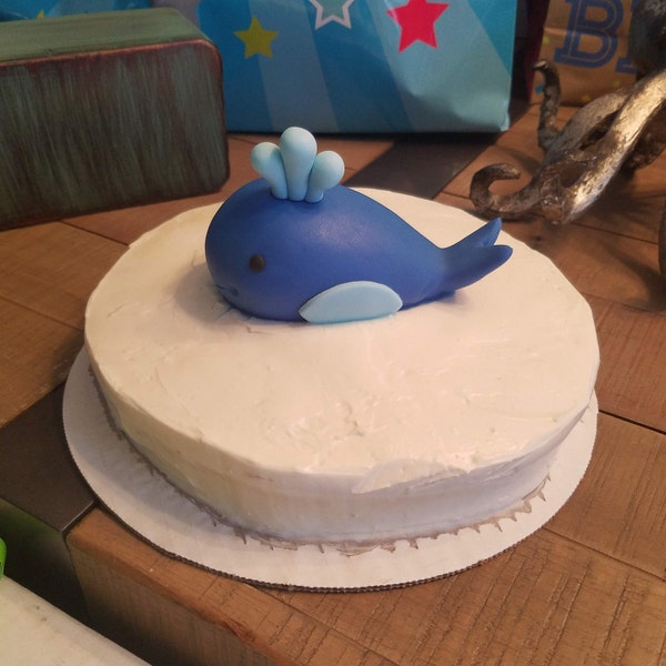 Whale Fondant Cake Topper, Baby Whale Fondant Topper - Etsy
