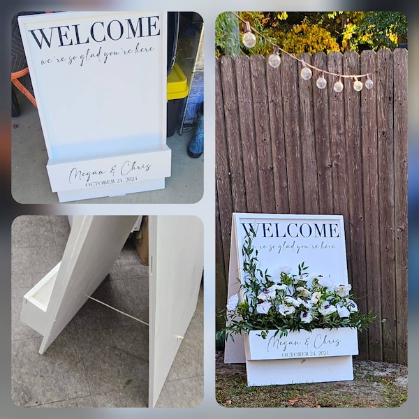 Downloadable Wedding Sign Flower Box DIY Wedding Sign Plans Flower Box ...