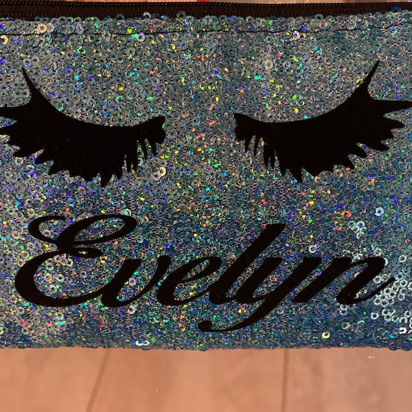 Sequin Glitter Makeup Bag Coin Purse Keychain Gift Set Idea Pink ...