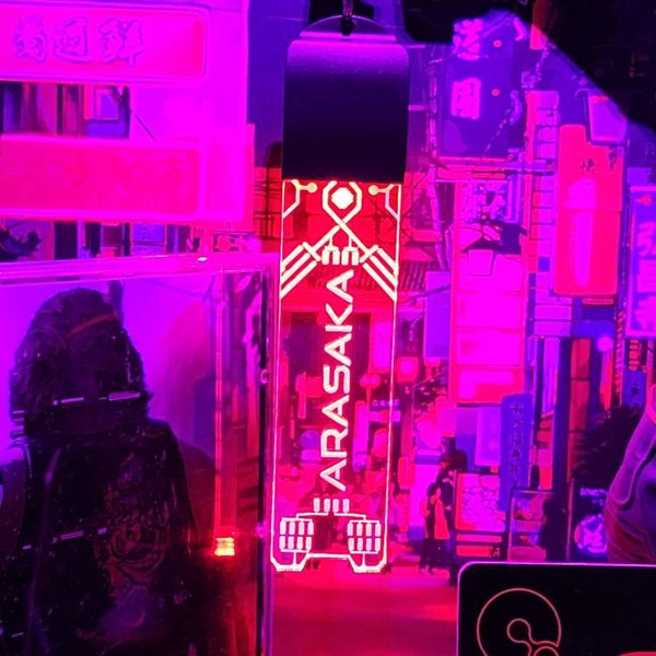 Cyberpunk Futuristic Night Lamp Neon Inclined Lines Sci-fi Contemporary ...