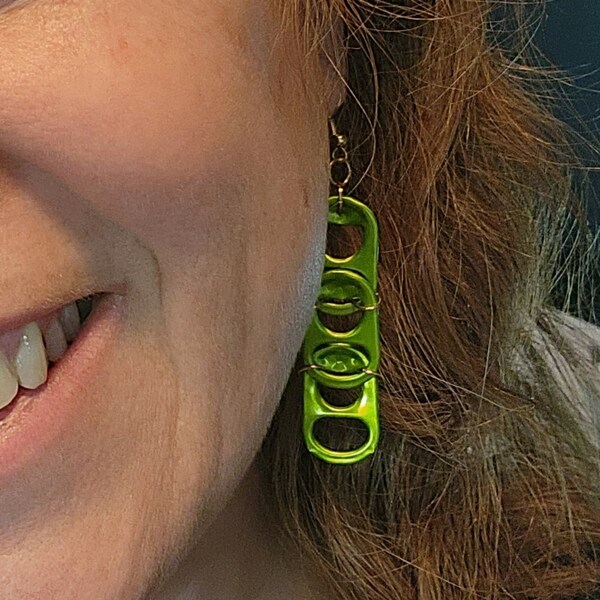 Dark Blue Heart Pop Tab Earrings - Etsy