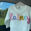 Custom Hand Embroidered Toddler and Baby Name Sweater Oversized Kids ...