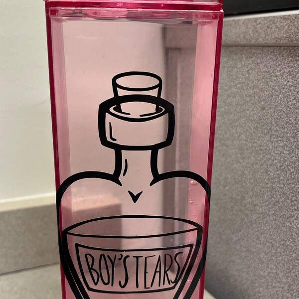 Boys Tears Bottle Vinyl Decal for Bumper Sticker, Laptop, Tumbler Cup ...