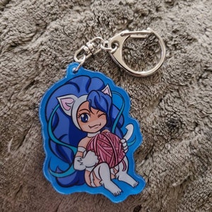 Final Fantasy VII FF7 Wedge and Cats Acrylic Keychain Charm - Etsy