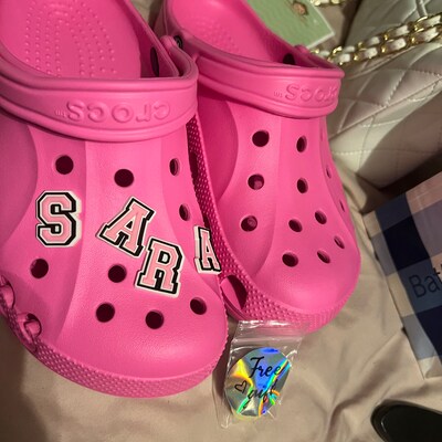 Pink Letters Croc Charms Pink Number Charm Birthday Gift Alphabet Shoe ...