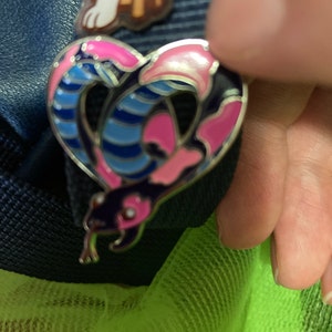 Aromantic Asexual Pride Noodle Heart-shaped Snake Enamel Pin - Etsy