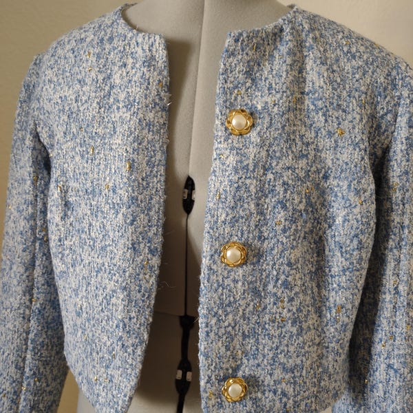 Gabbie Cropped Tweed Jacket PDF Sewing Pattern - US Sizes 2-20 - PDF ...
