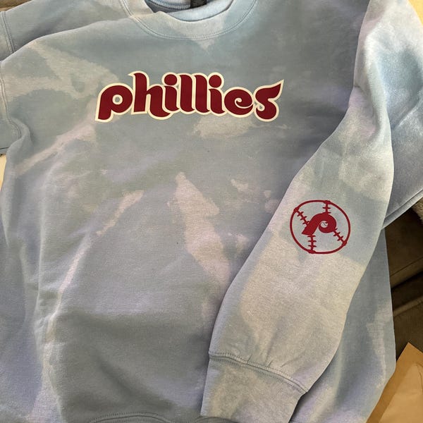 Phillies Comfort Colors Vintage Baseball Tee Front and Back - Etsy