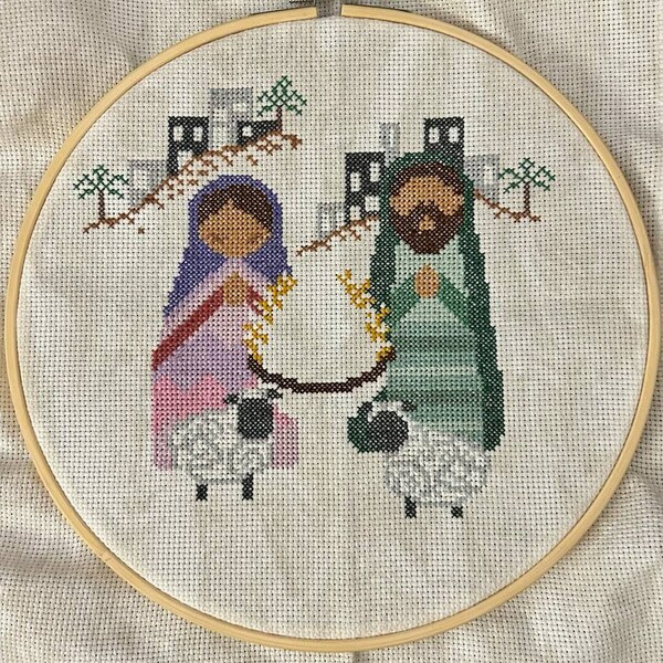 Nativity Cross Stitch Pattern, Christmas Cross Stitch Pattern, Holy ...
