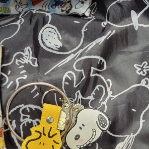 Peanuts Snoopy Woodstock Embroidered Key Fob - Etsy