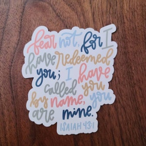 Religious Faith Magnet From Isaiah 43:1 for Fridge, Locker, or Car - Etsy