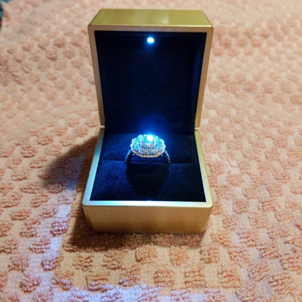 7 Total Carat Fancy PINK Diamond Simulant Halo Ring, Vintage ART DECO ...