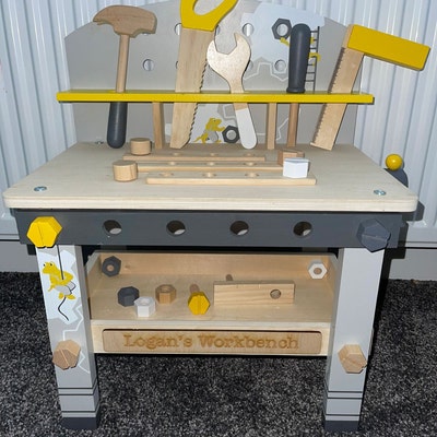Personalised Unisex Workbench Compact Kit Unisex Toys Construction Toys ...