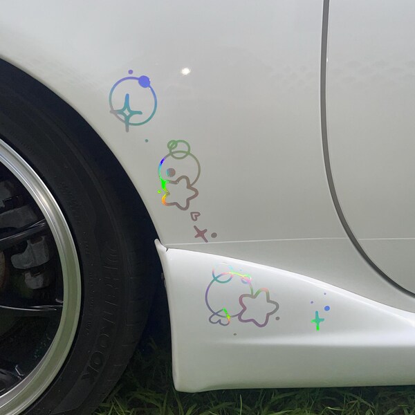 Sparkle Stars Y2K Sticker | Cute Vinyl Decal Sticker | Car Bumper ...