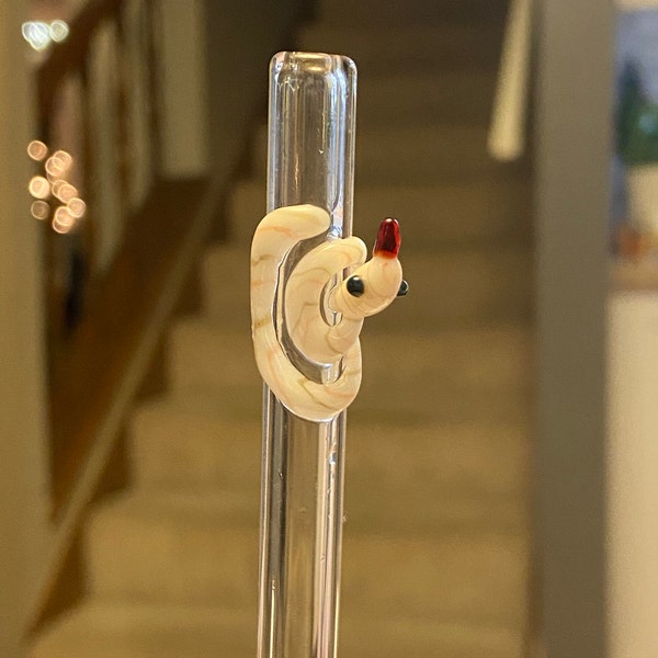 Snake GLASS STRAW Reusable Straws Glass Straws Snake Straws Unique ...