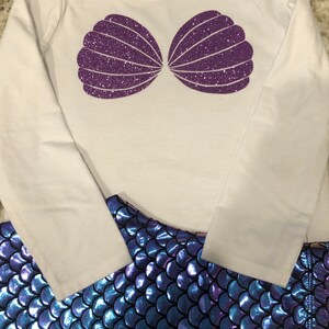 Diy MERMAID SEASHELL TOP Iron On Vinyl Heat Transfer | Etsy