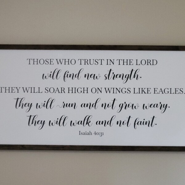 Custom Bible Verse Wall Art-custom Scripture-wood Framed Sign ...