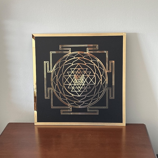 Sri Yantra ,golden Ratio, Metatrons , Flower of Life Sacred Metal Wall ...