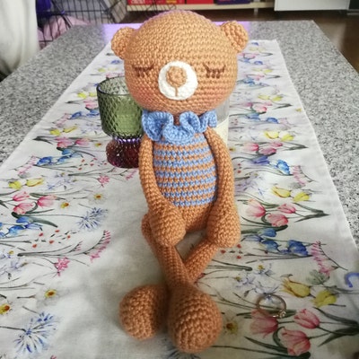 Easy Pattern Crochet Bear With Long Legs Amigurumi Toy Bear - Etsy