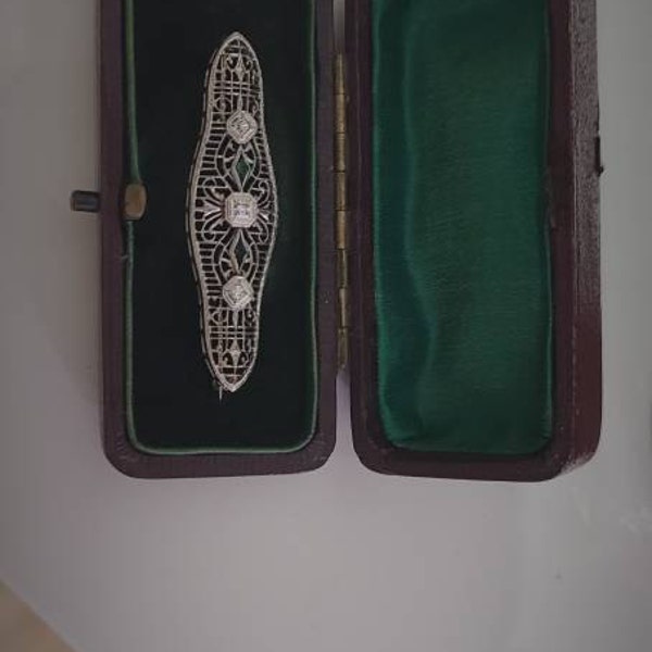 Leather Antique Jewelry Box. Antique Jewellery Box for a Brooch ...