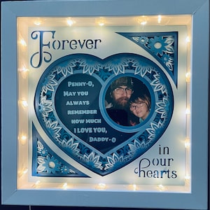 CUSTOMIZABLE 3D MEMORIAL Shadow Box Svg for Cricut for - Etsy